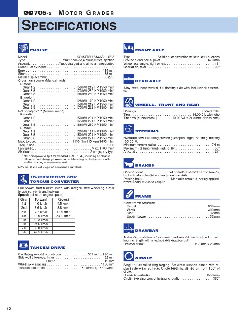 GD705 5 PDF | PDF | Transmission (Mechanics) | Brake
