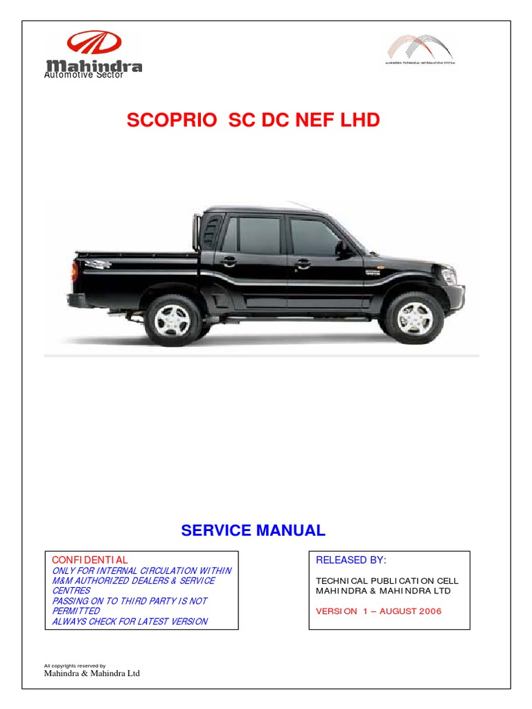 Service Manual Scorpio SC DC NEF LHD | PDF | Turbocharger | Throttle