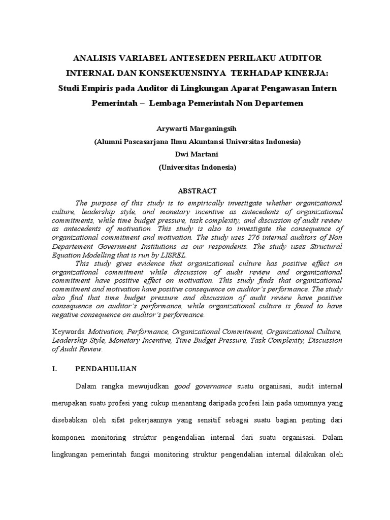 Arywarti Marganingsih (Alumni Pascasarjana Ilmu Akuntansi Universitas ...