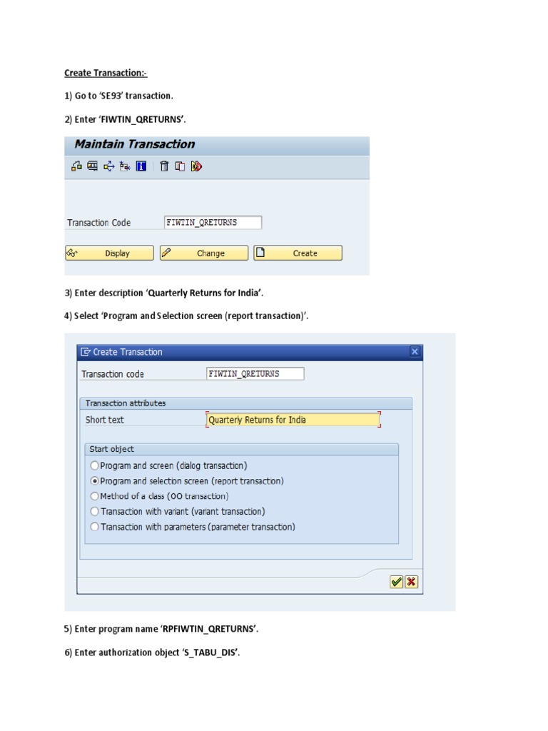 Create Transaction | PDF