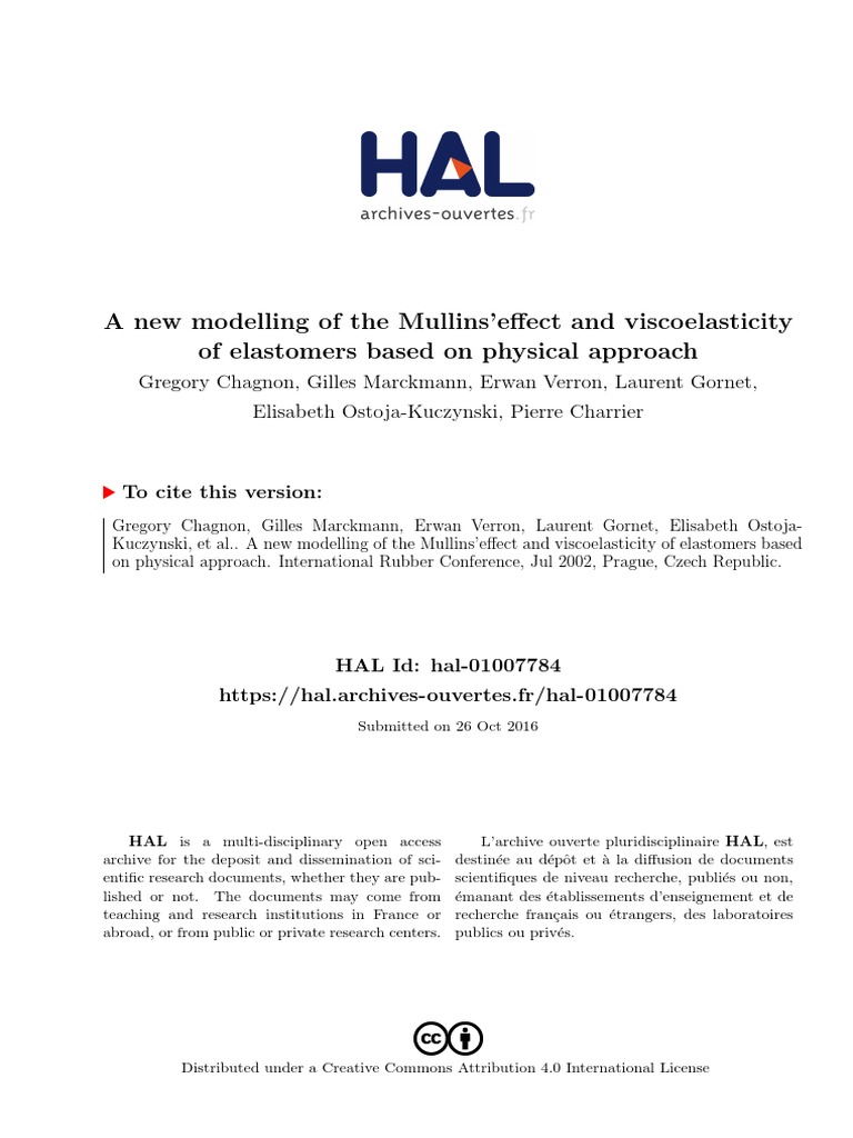 A New Modelling of The Mullins'effect and Viscoelasticity of Elastomers ...