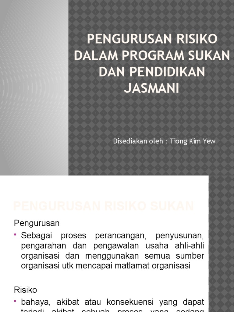 Pengurusan Risiko | PDF