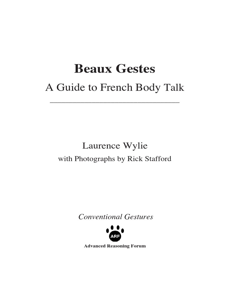 French Body Language Guide | PDF | Self-Improvement