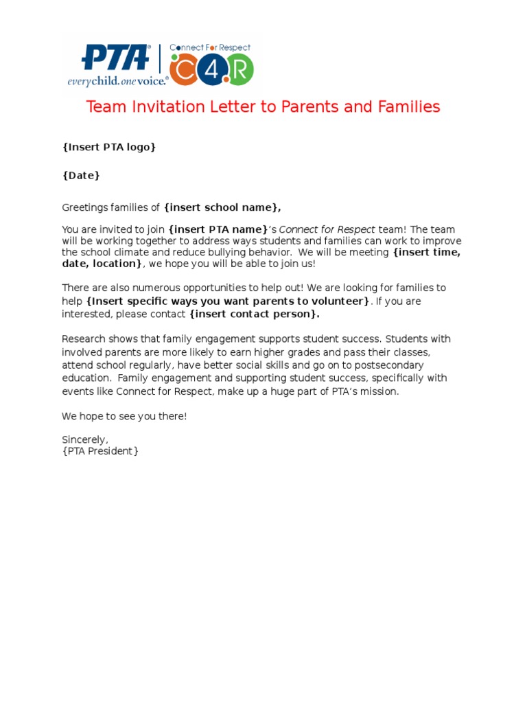 Invitation to Connect for Respect Event | PDF