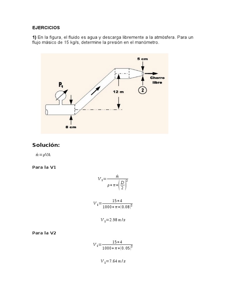 Ejercicios Bernoulli | PDF | Dinámica (Mecánica) | Mecánica estadística