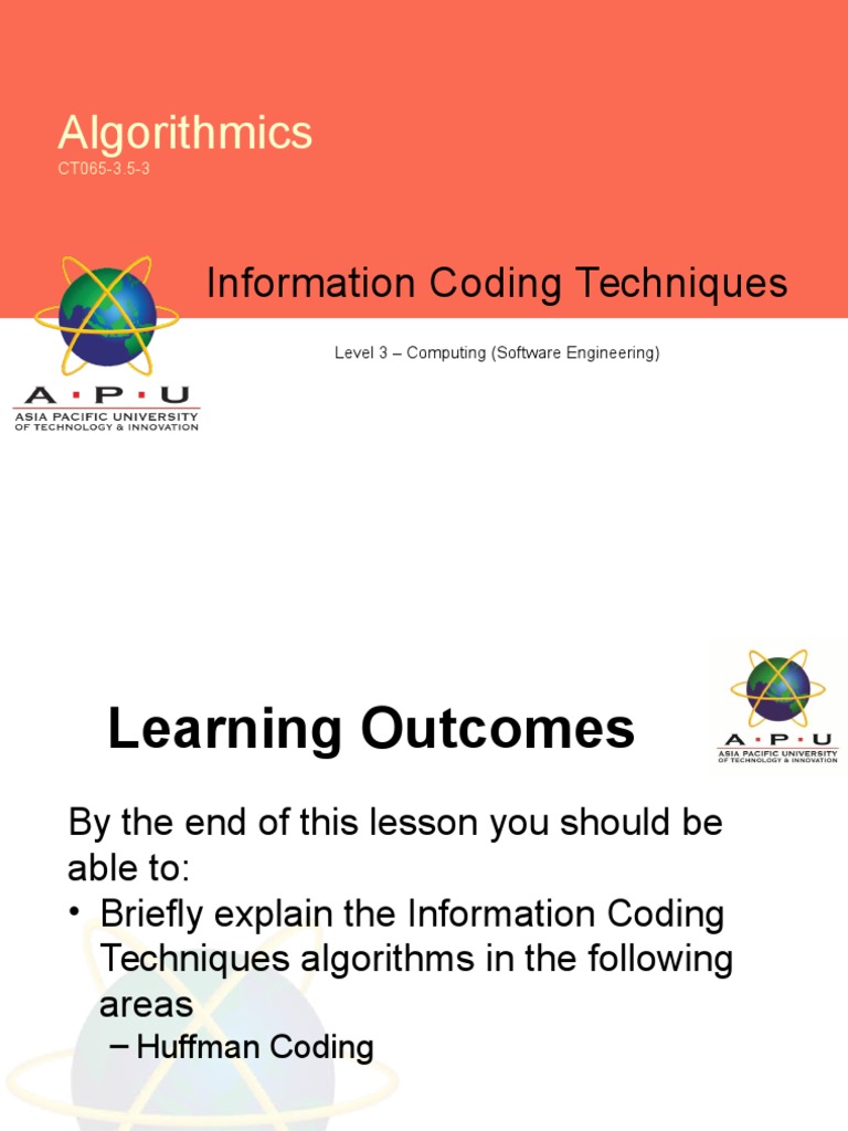 Lecture 13 Information Coding TechniquesHuffman | PDF | Data Compression | Code