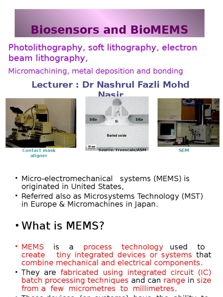 BioMEMS Chapter 1 | PDF | Photolithography | Microelectromechanical Systems