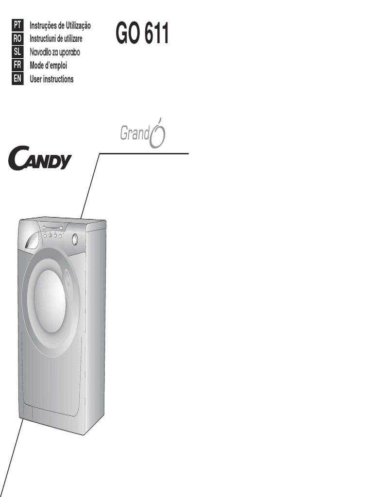 Candy GrandO GO 611 Washing Machine | PDF | Home Appliance | Domestic ...