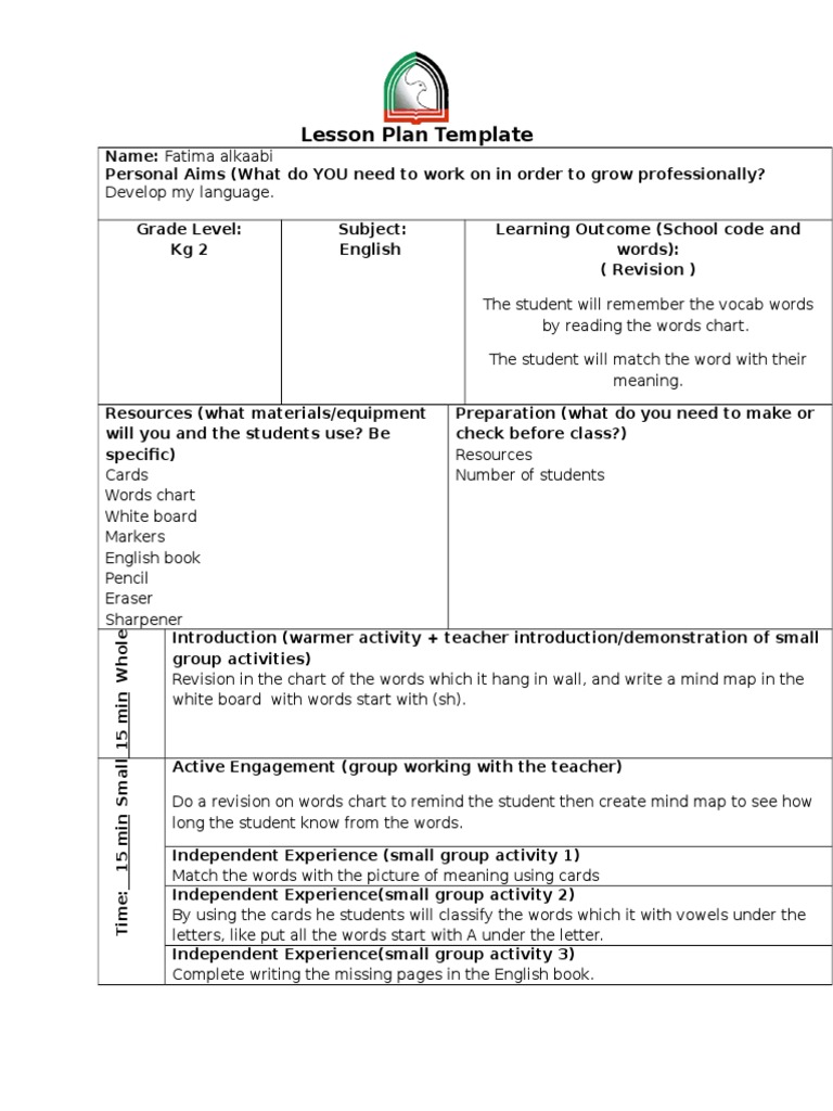 E2-Lesson Plan | Download Free PDF | Lesson Plan | Teaching