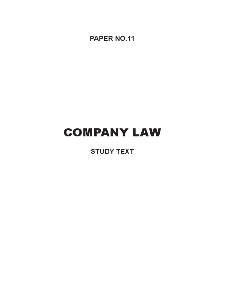 Company Lawtextbook PDF | PDF | Partnership | Cooperative