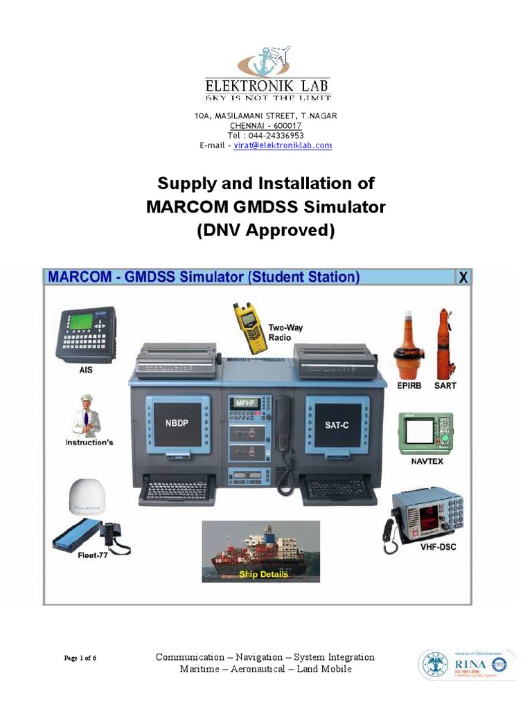 Gmdss Simulator | Computer Hardware | Telecommunications | Free 30-day Trial | Scribd