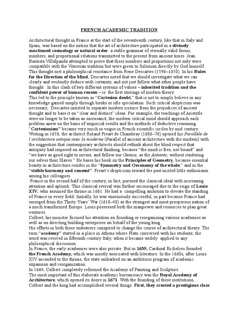 French Academic Tradition | PDF | René Descartes | Reason