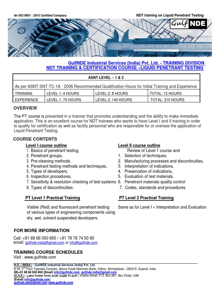 Liquid Penetrant Testing PDF | PDF | Nondestructive Testing | Business ...