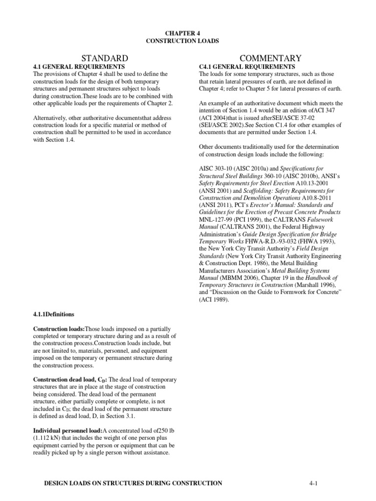 CH4 - Construction Loads | PDF | Structural Load | Pressure