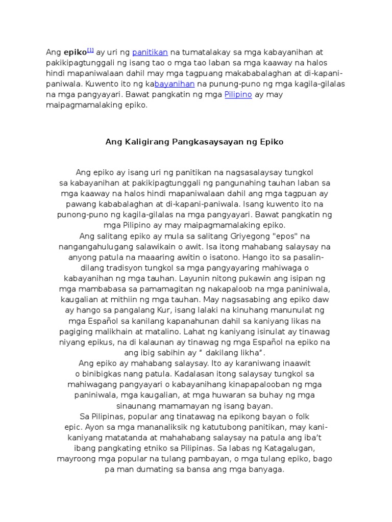 Ang Epiko | PDF