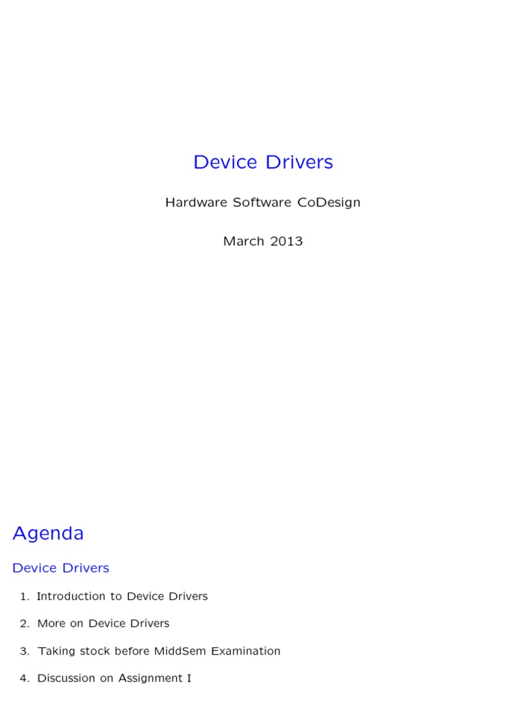 Device Driver Development Guide | PDF