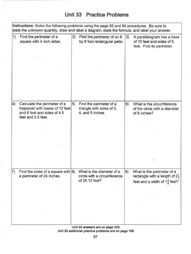 33 Problems: Practice | PDF