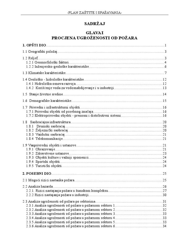 Plan Zastite I Spasavanja | PDF