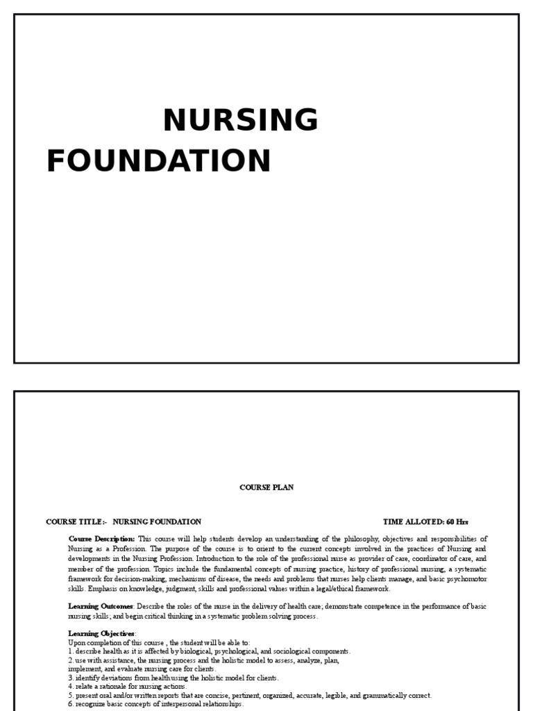 Nursing Foundation | PDF | Nursing | Stress (Biology)