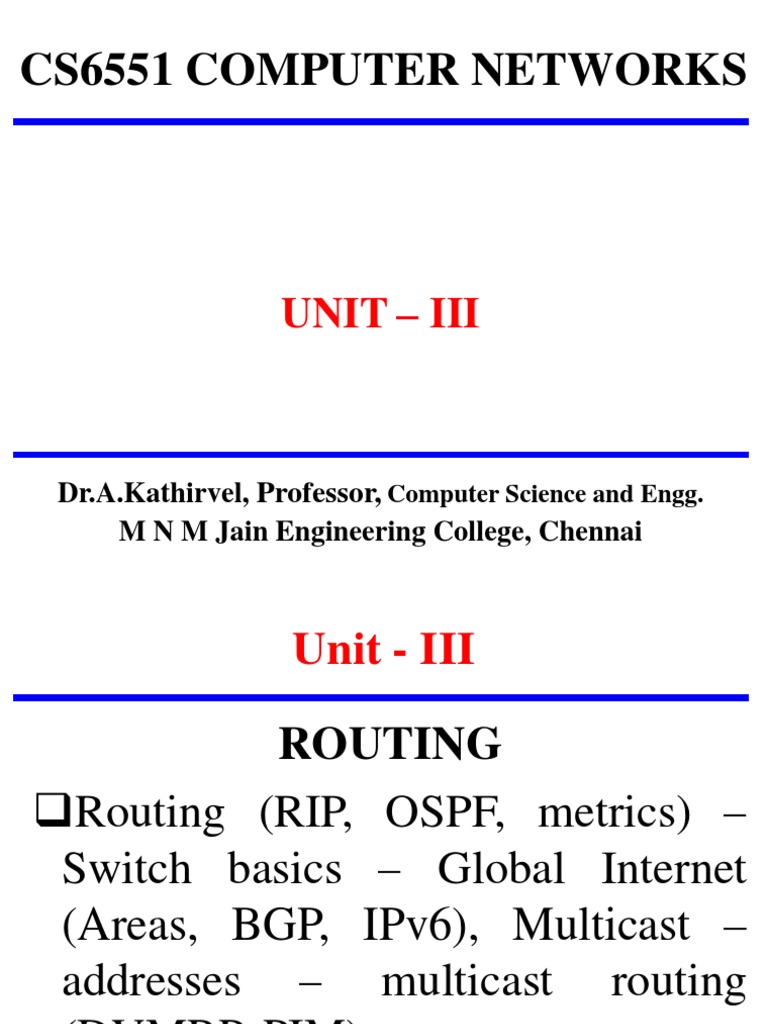 Unit 3 | PDF | Routing | Multicast