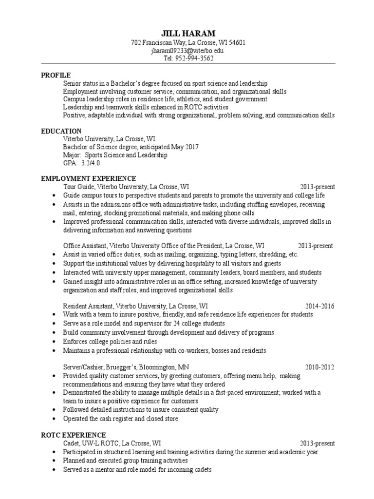 Jill Harams Resume | PDF | Leadership | Employment