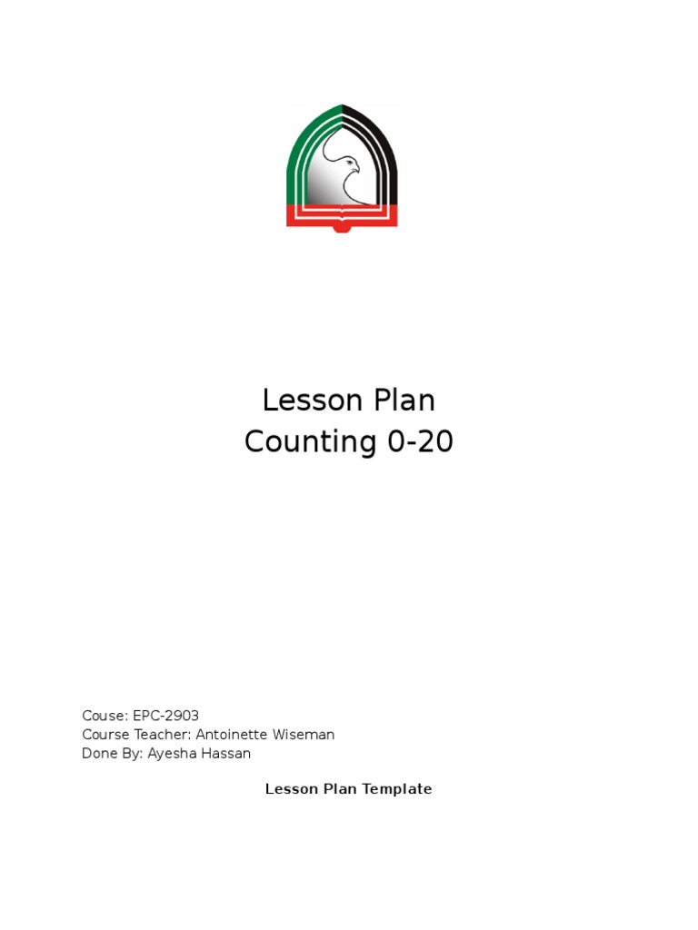 Counting | PDF | Lesson Plan | Teachers