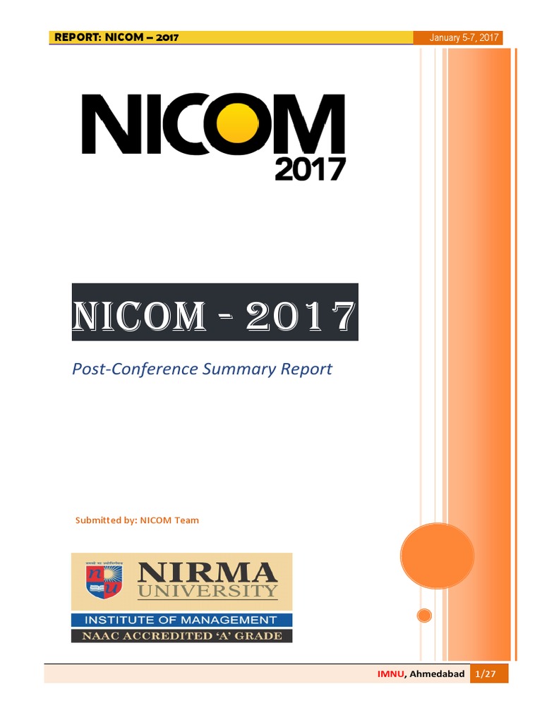 Report_NICOM-2017.pdf | Marketing | Strategic Management