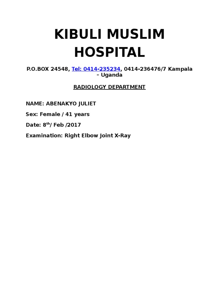 Kibuli Muslim Hospital | PDF | Radiology | Medical Physics