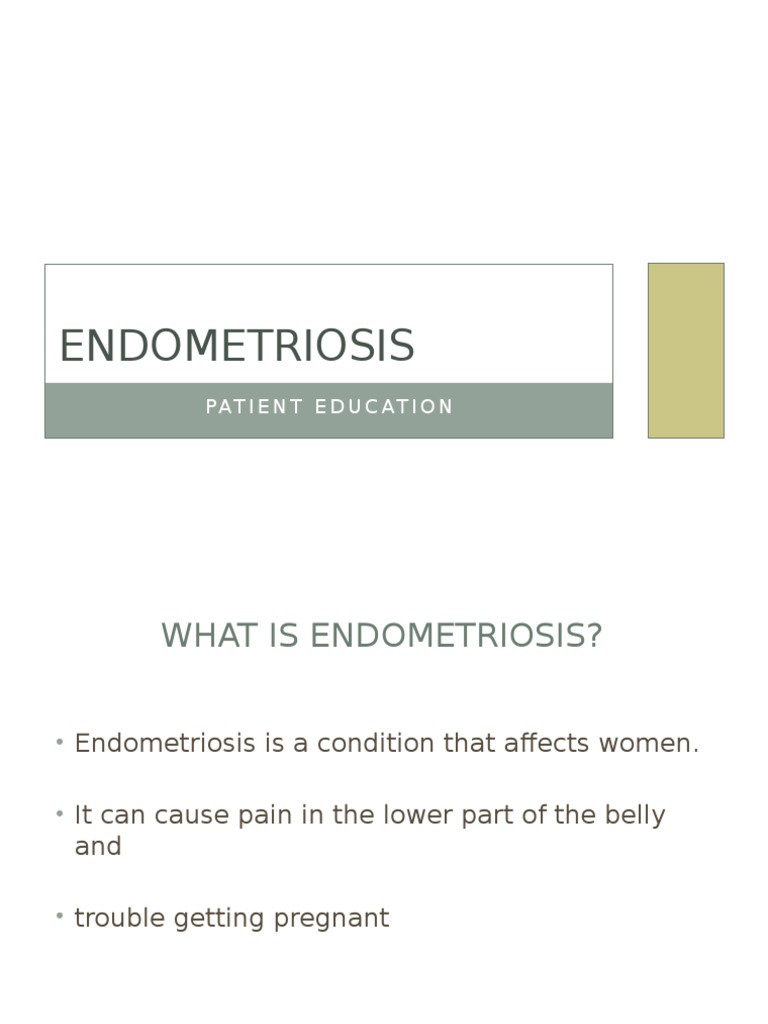 Endometriosis Patient Education | PDF | Uterus | Sexual Anatomy
