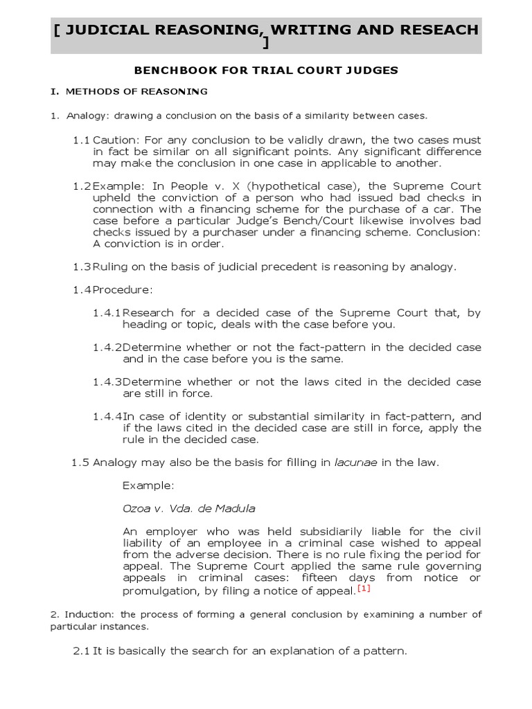 A Comprehensive Guide to Judicial Reasoning, Writing, Research Methods ...