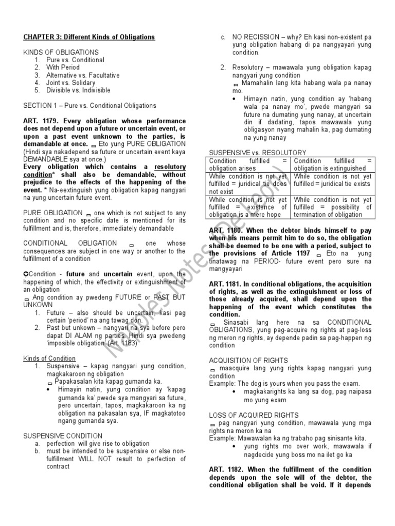 Chapter 3 Oblicon | Download Free PDF | Rescission | Guarantee