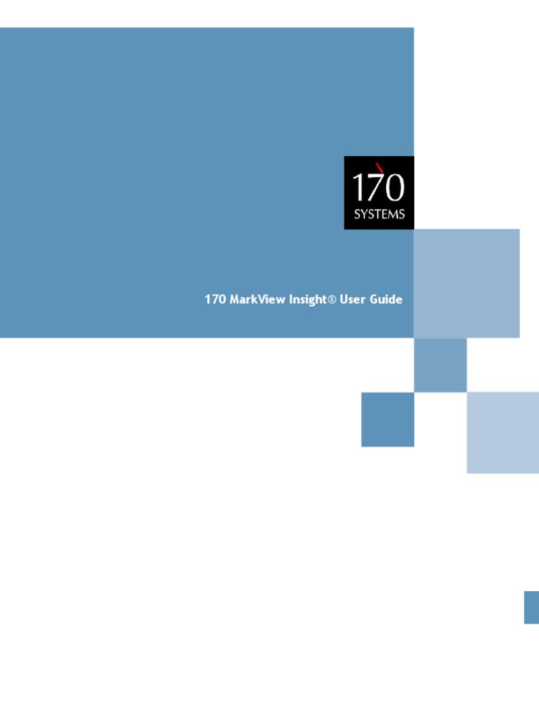 170 MarkView Insight User Guide | PDF | Button (Computing ...