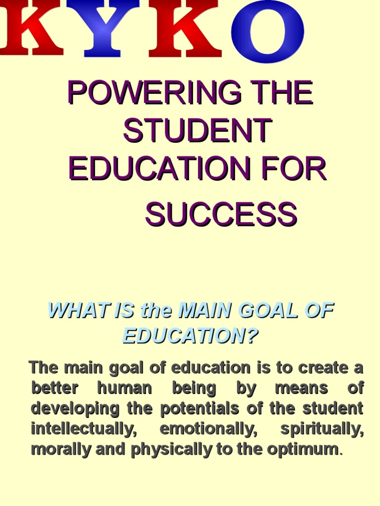 Education Goals and KYKO Personality Insights | PDF | Parenting ...