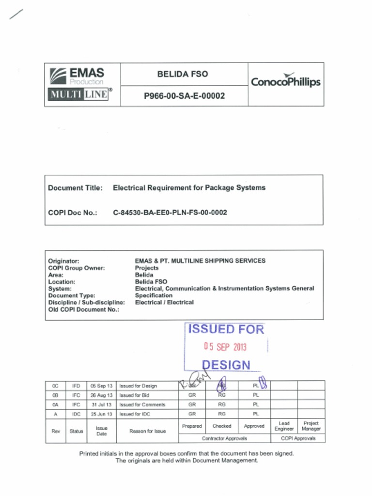 Electrical Requirments For Package Systems | PDF | Cable | Electrical ...