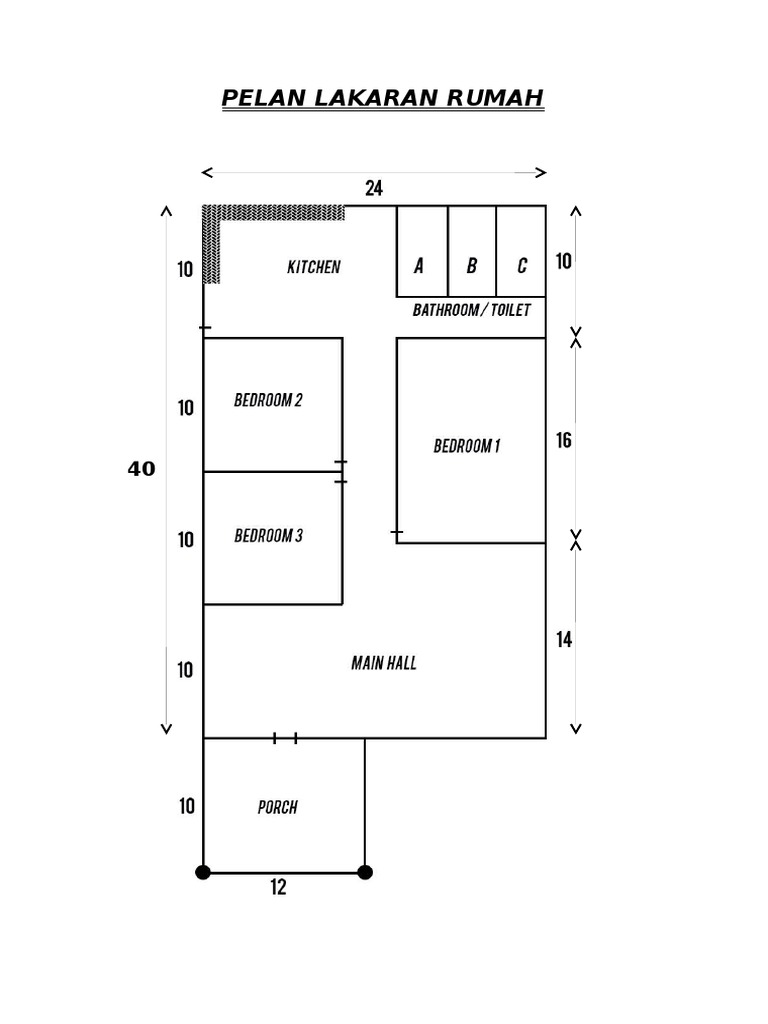 Pelan Lakaran Rumah | PDF | Griya & Taman