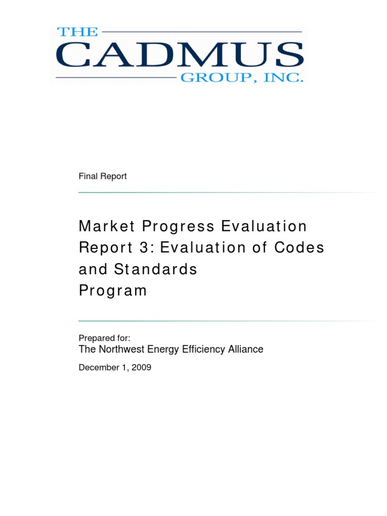 Market Progress Evaluation Report 3: Evaluation of Codes and Standards ...