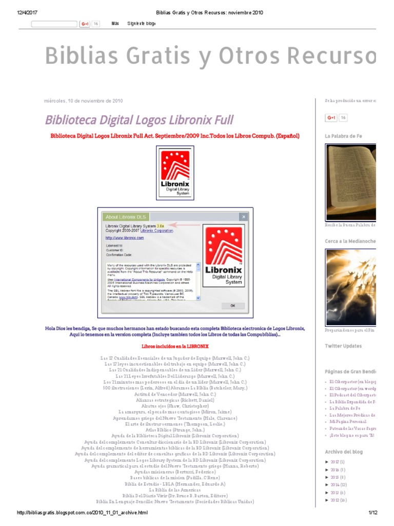 Biblioteca Digital Logos Libronix Gratis | PDF | Nuevo Testamento | Biblia