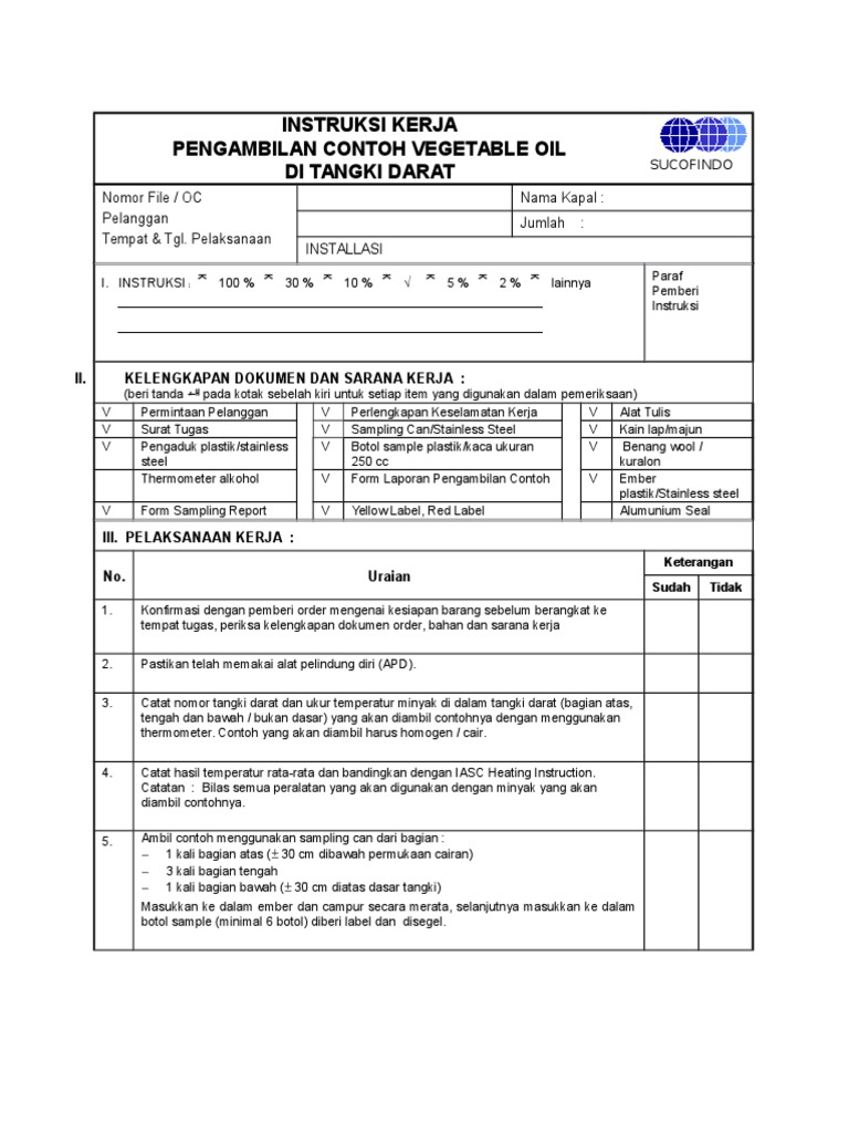 Instruksi Kerja | PDF