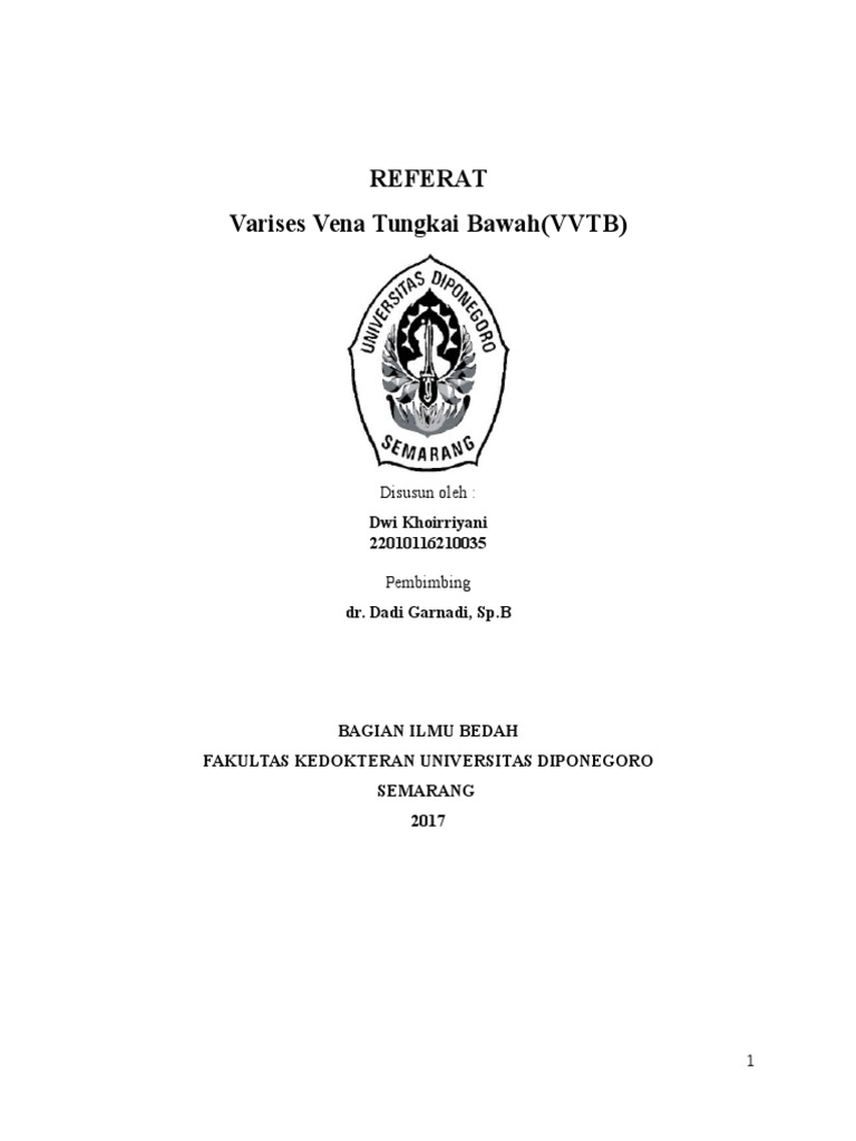 Anatomi dan Fisiologi Varises Vena Tungkai Bawah | PDF