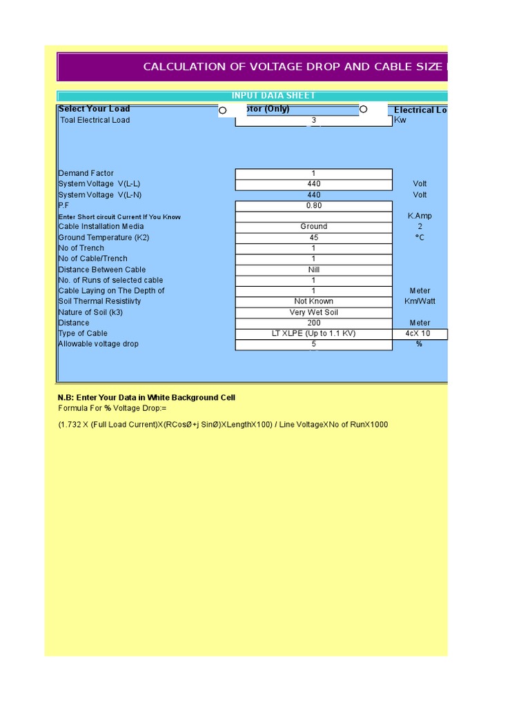 Cable Size Design | PDF | Units Of Measurement | International System ...