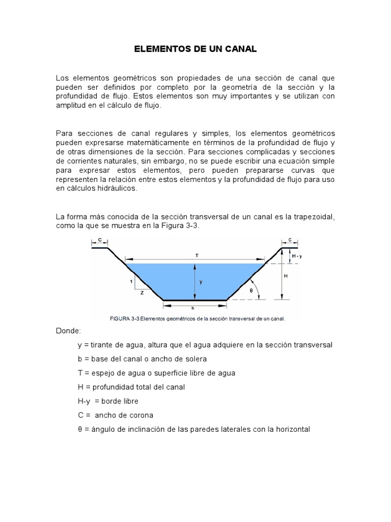 Elementos de Un Canal 2 | PDF | Trigonometría | Geometría