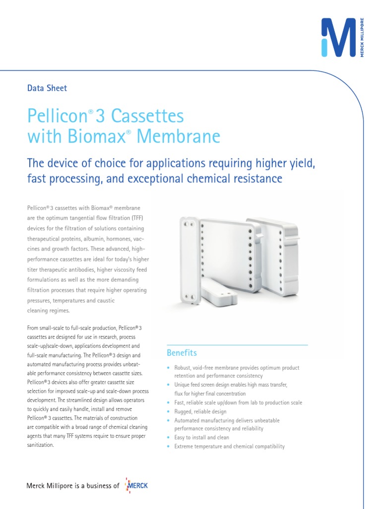 Pellicon 3 Biomax DS1324EN00 6 MM | PDF | Membrane | Monoclonal Antibody