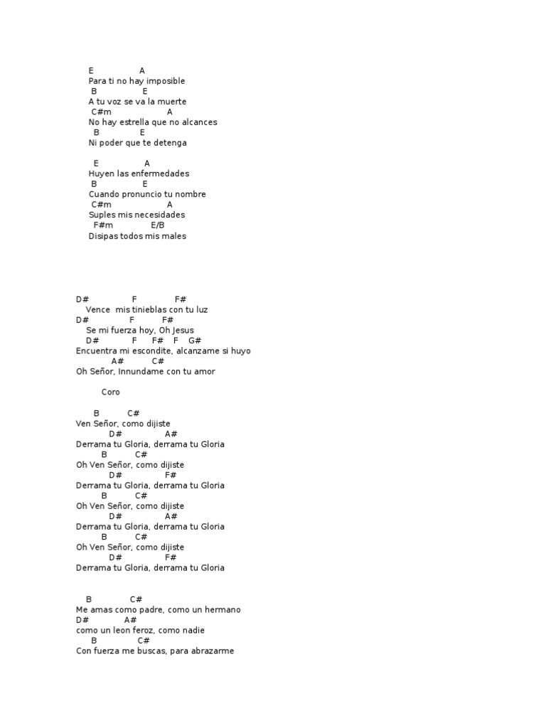 Acordes Poderoso Dios | PDF