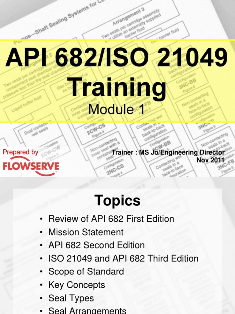 API 682 Seal Standards Guide | PDF | Pump | Liquids