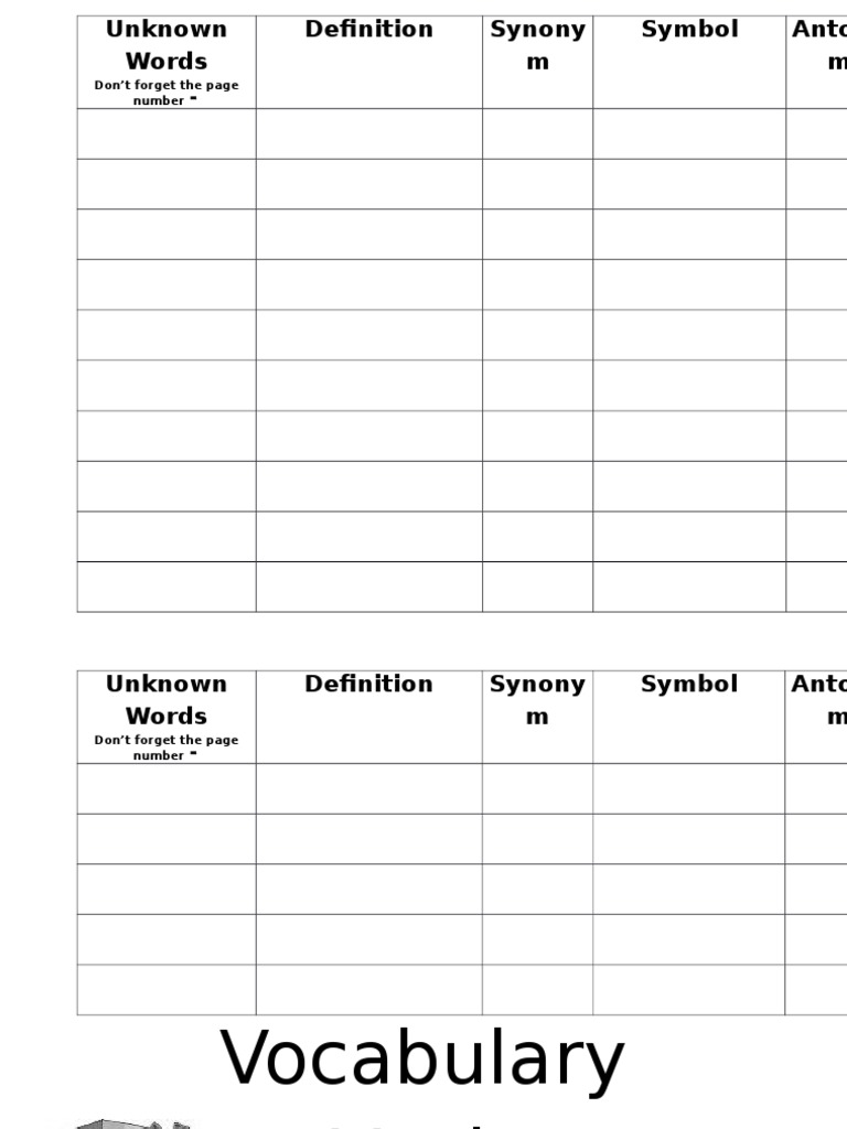 Vocabulary Vault | PDF