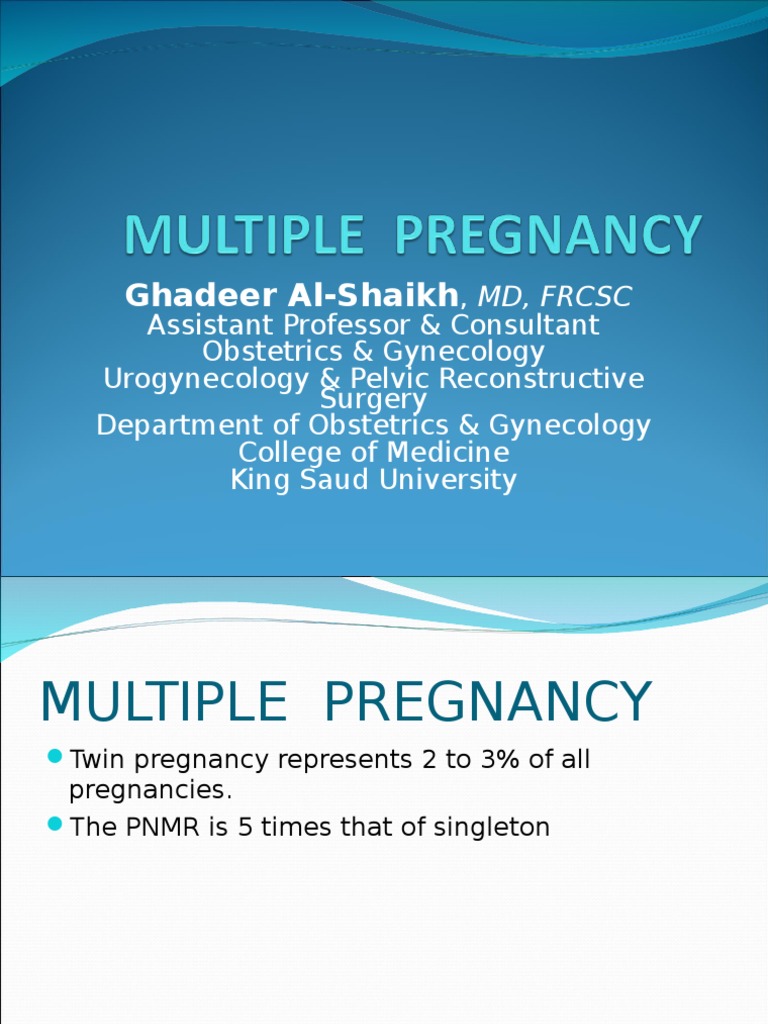Multiple Pregnancy | PDF | Twin | Prenatal Development