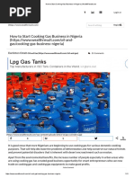 A Sample LPG Cooking Gas Plant Business Plan Template | PDF | Liquefied ...