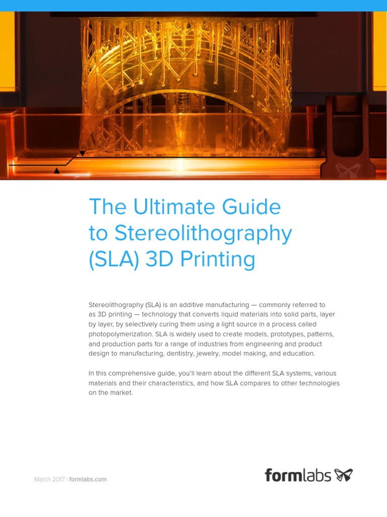 SLA Guide | PDF | 3 D Printing | 3 D Modeling