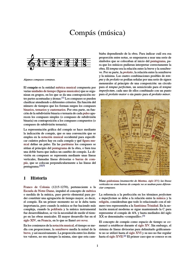 Compás (Música) | PDF | Notación | Formas musicales
