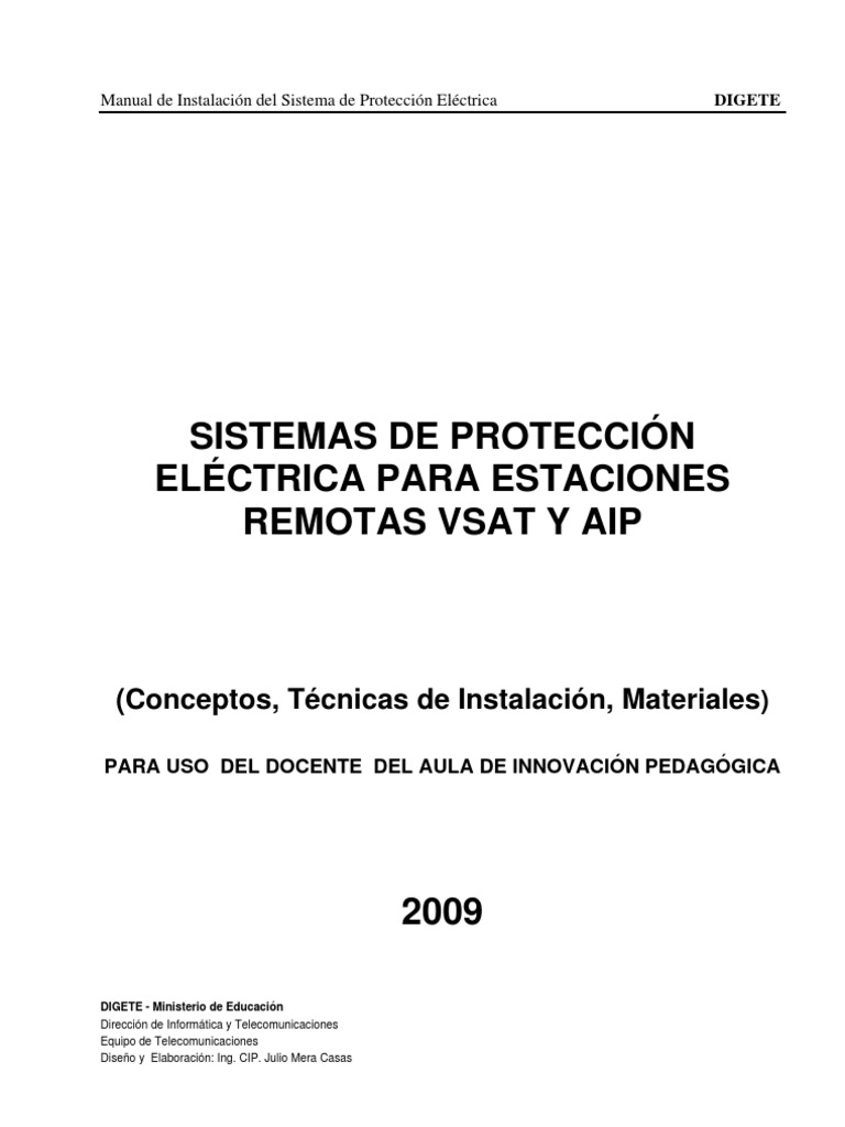 Manual de Sistemas de Proteccion Electrica v2009 | PDF | Relámpago ...